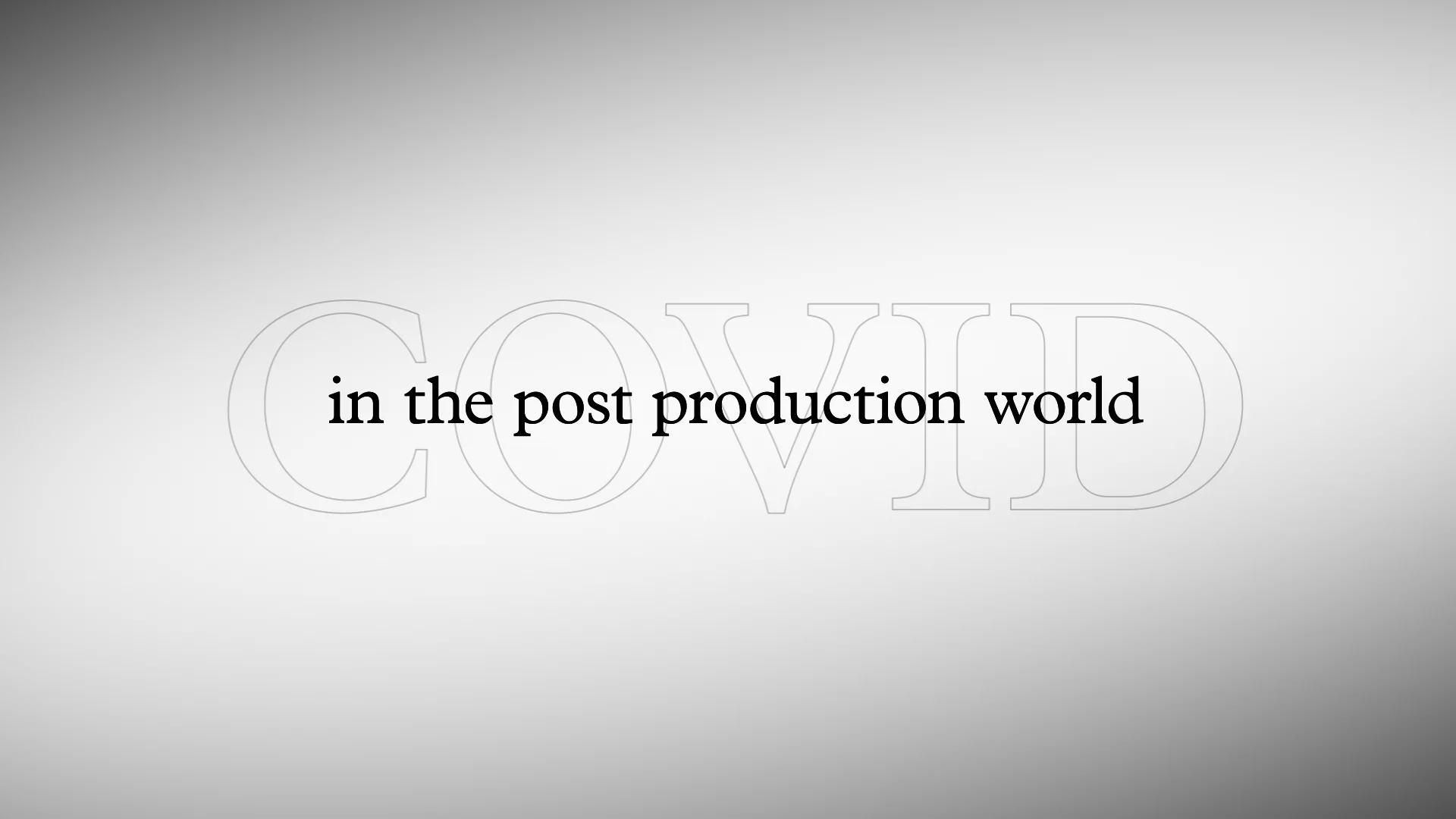 It’s Time to Recognize and Adapt to the New Post Production Normal on Vimeo