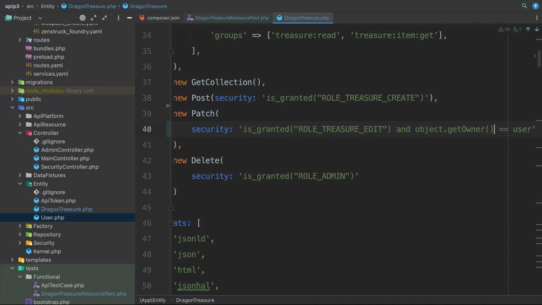 Only Allow Owners to Edit > API Platform 3 Part 2: Security for your Treasures | SymfonyCasts