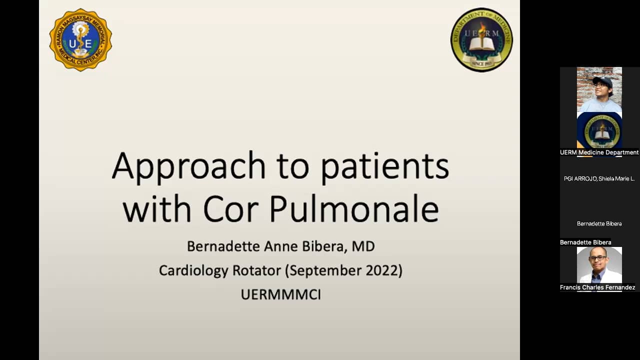 Cardiology Subspecialty Conference - Cor Pulmonale on Vimeo