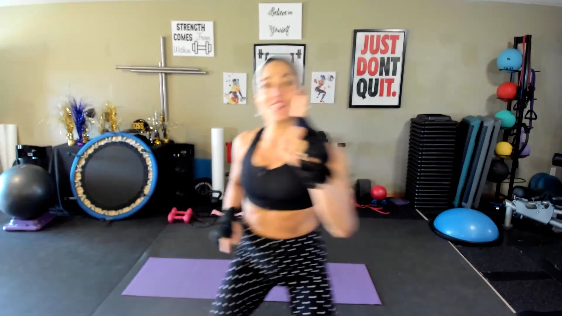 CARDIO KICK BOXING WITH JUMP ROPE/STRENGTH/CORE CITCUITS AND A TABATA ...
