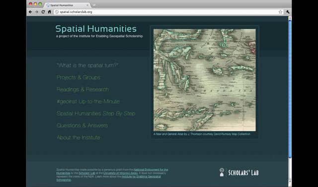 Spatial Humanities Website on Vimeo