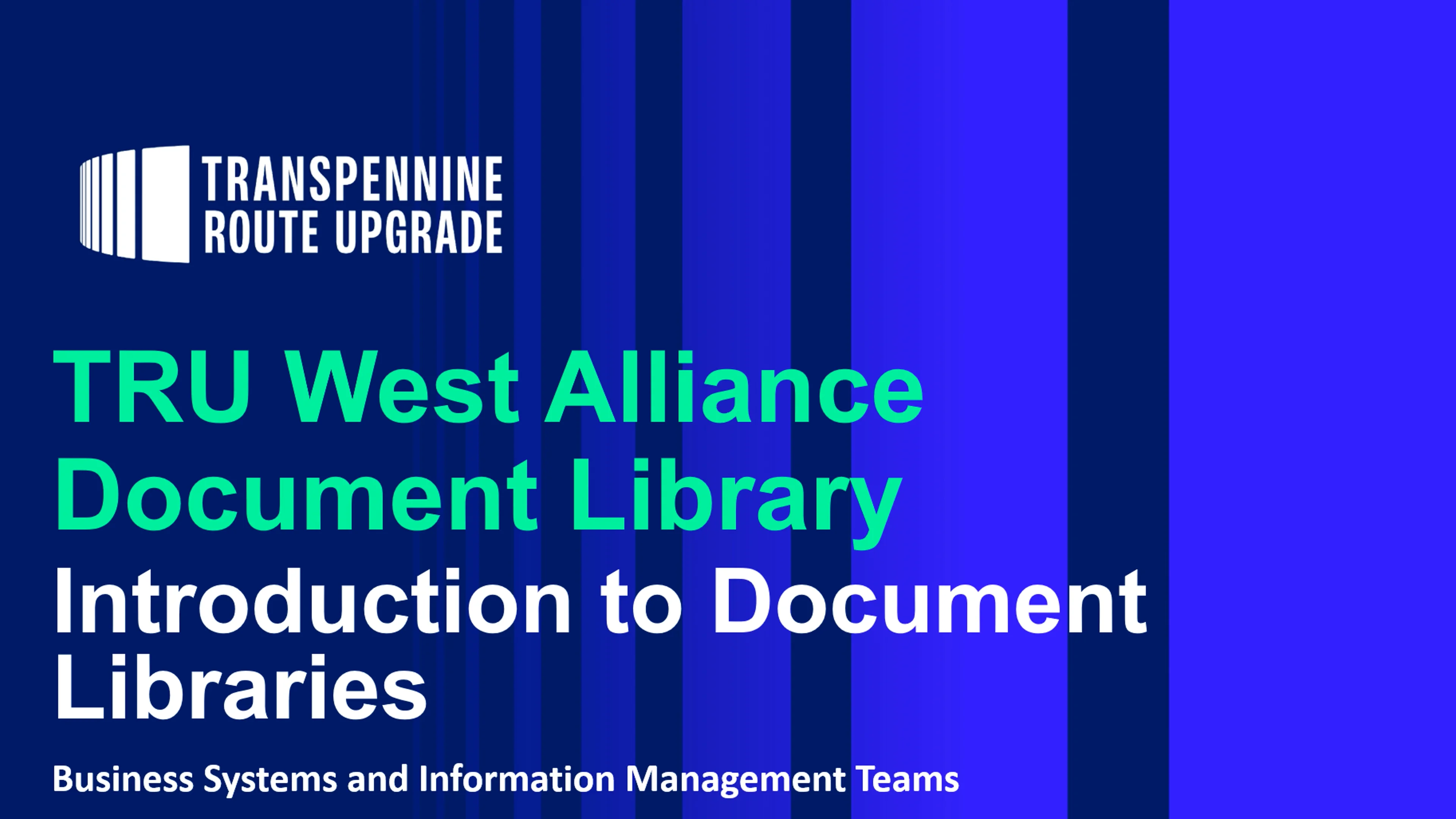 TRU West Alliance Document Library on Vimeo
