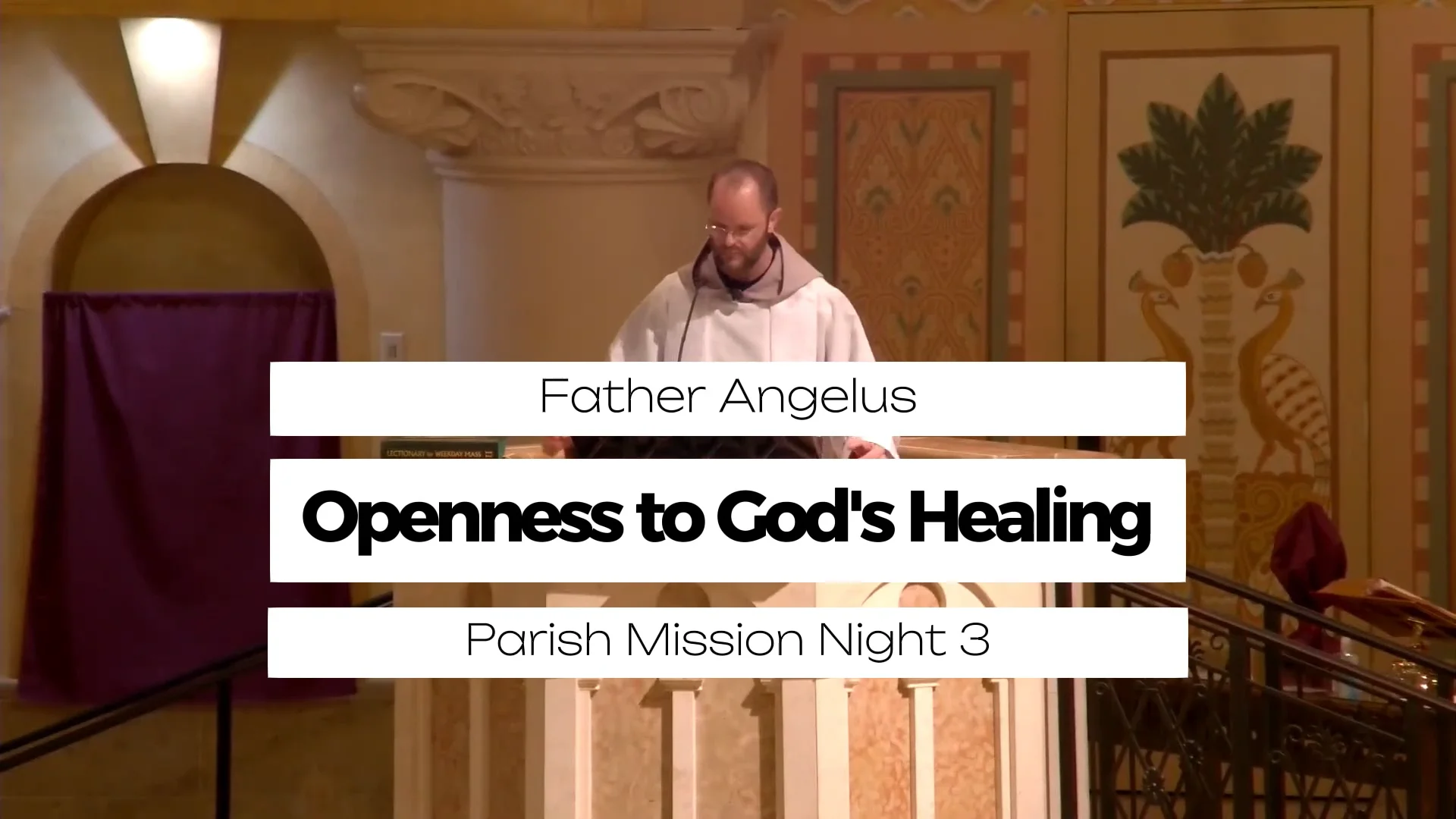 Fr. Angelus: Openness to God's Healing
