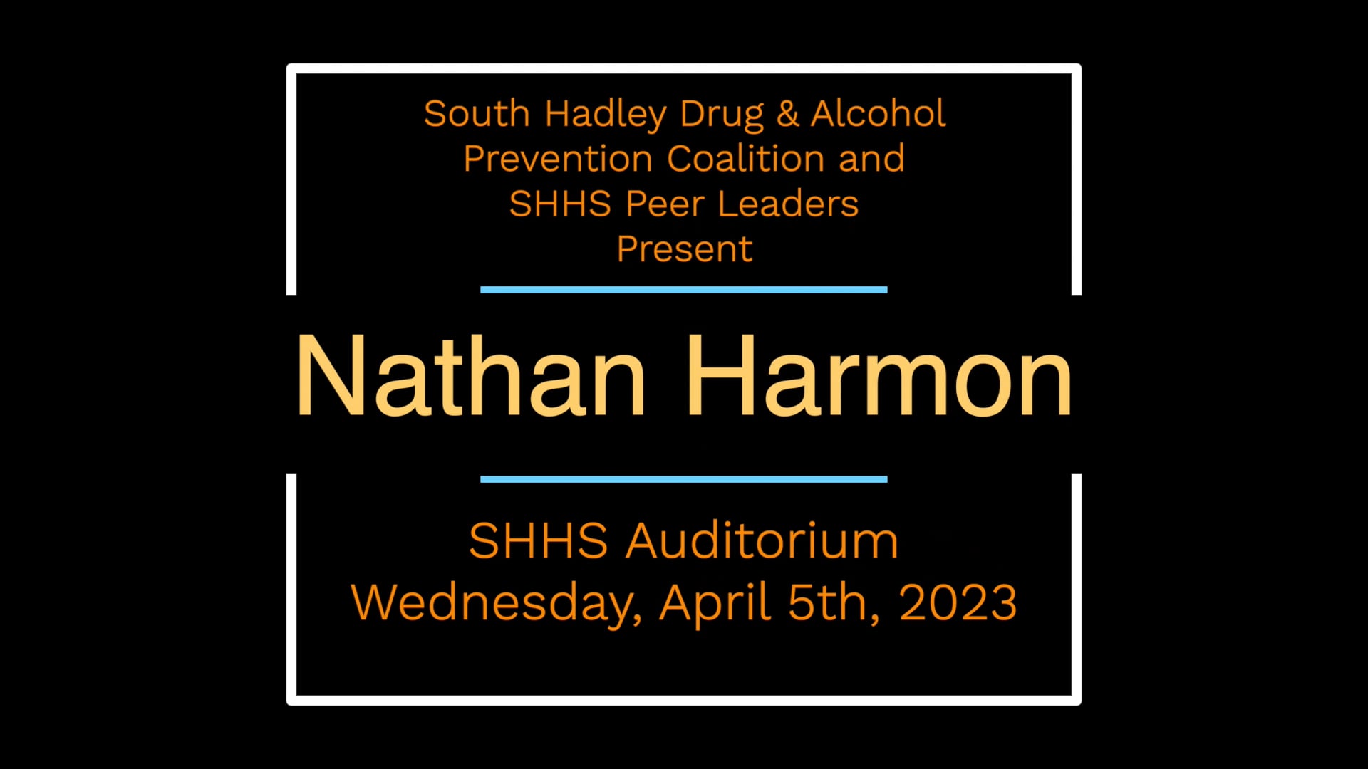 SHHS - Nathan Harmon: 4/5/2023 in South Hadley High School on Vimeo