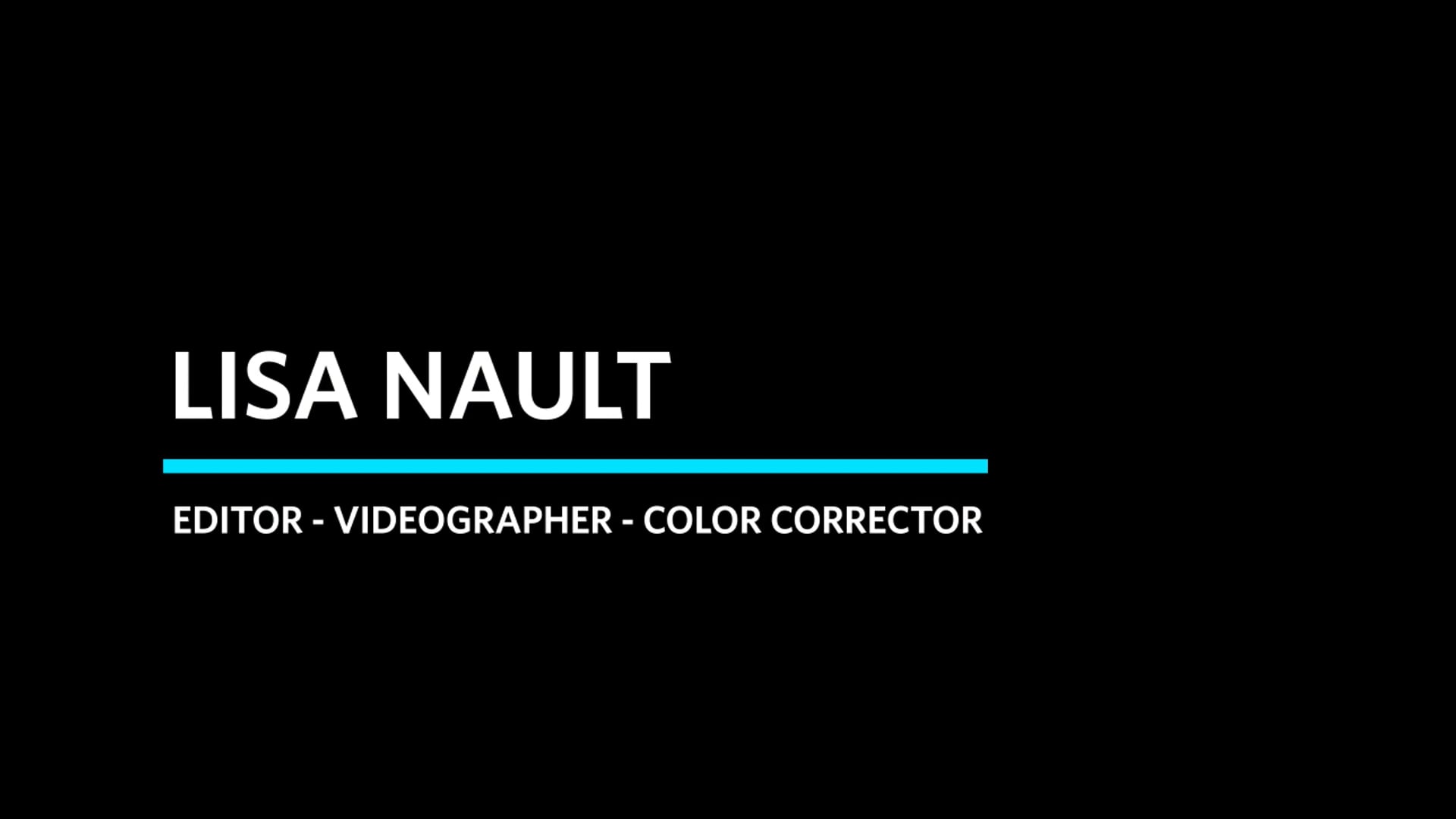 Lisa Nault Demo Reel on Vimeo