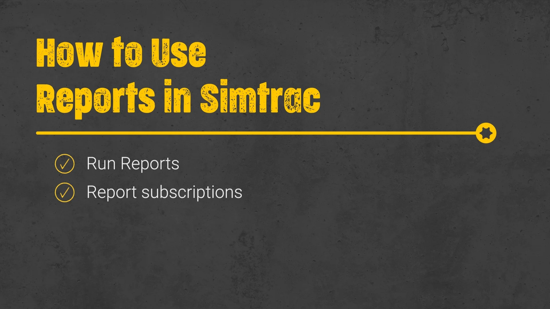 Simtrac - How to Use Reports on Vimeo