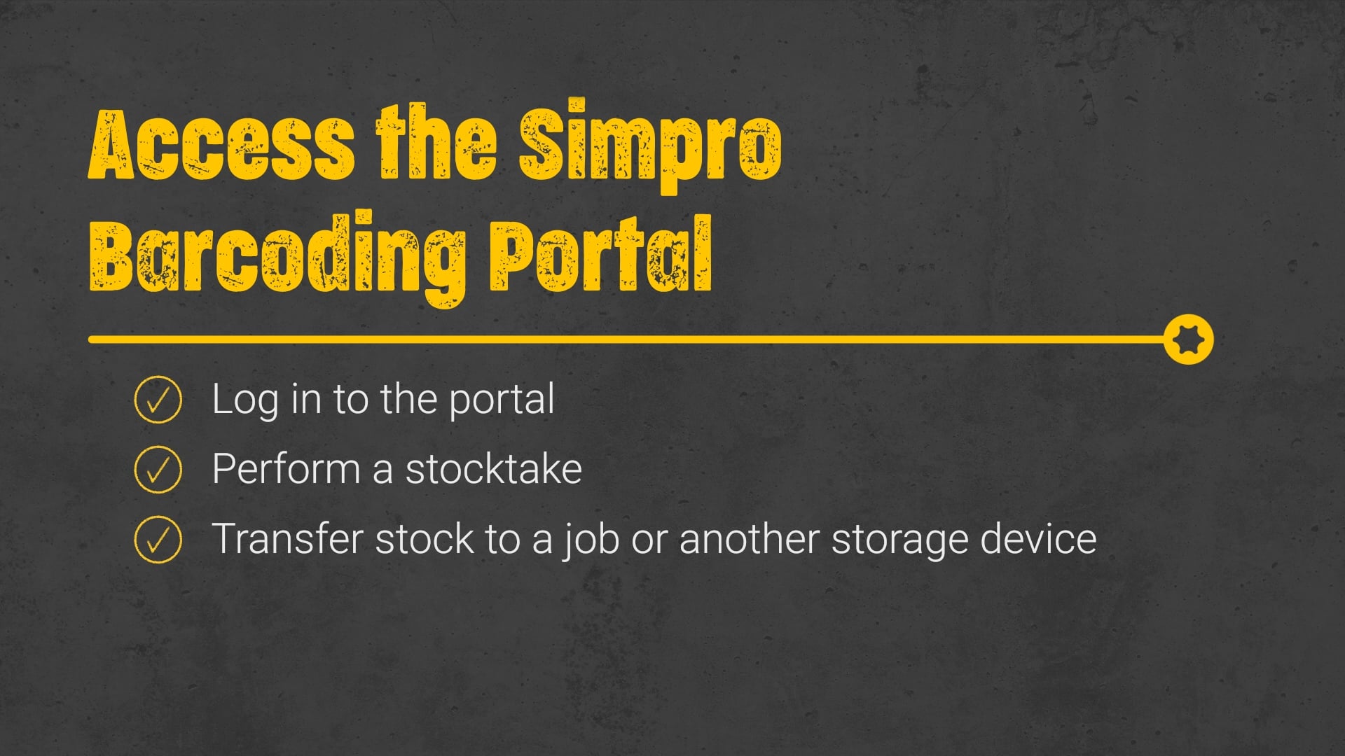 Simpro Premium - How to Access the Simpro Barcoding Portal on Vimeo