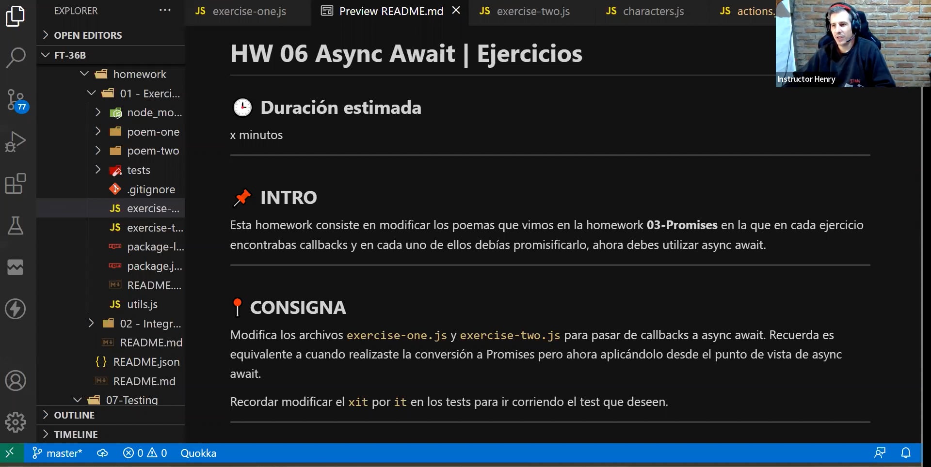 M3 - 06. Async Await- Exercises on Vimeo