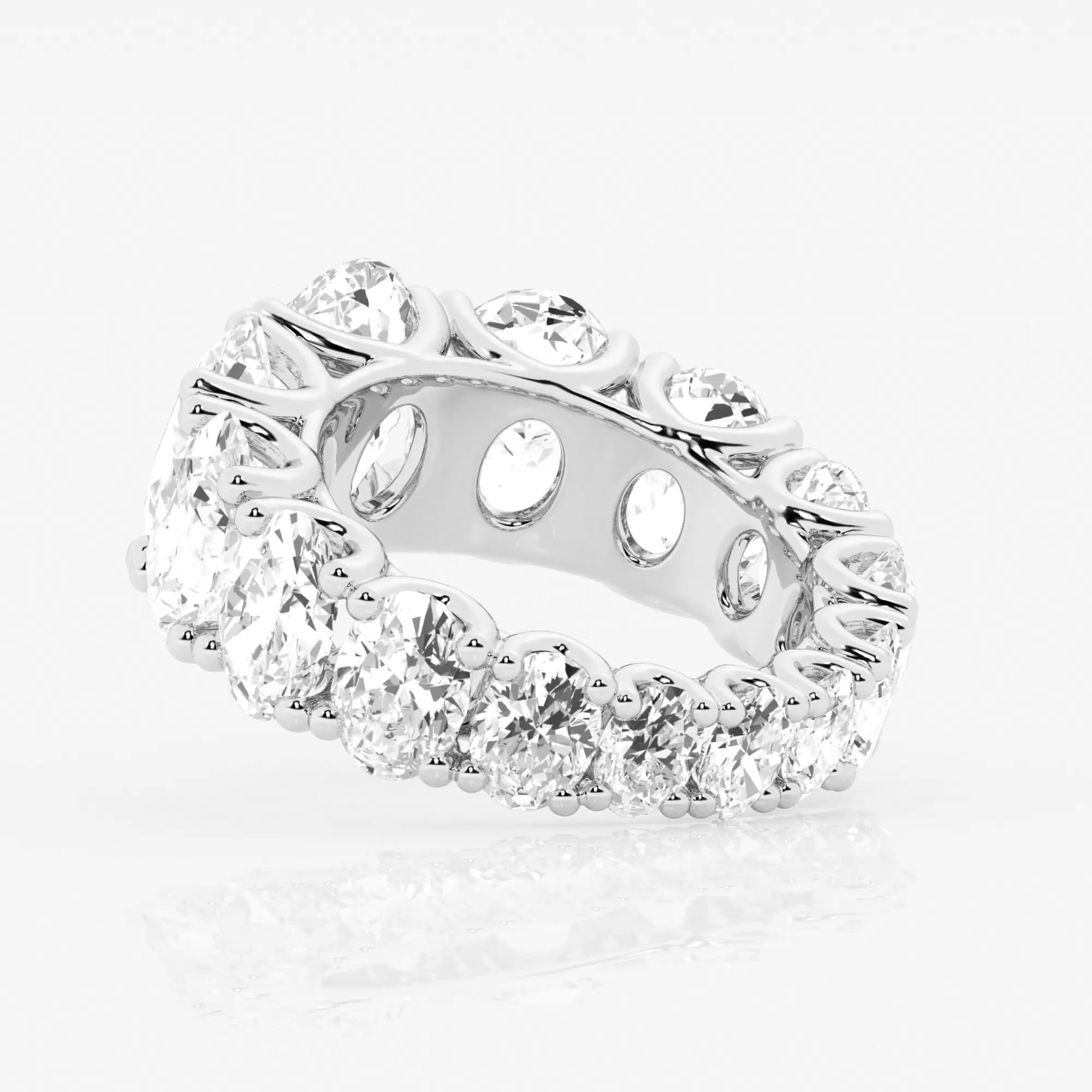 10 2/3 ctw Oval Lab Grown Diamond Graduated Eternity Band - Grownbrilliance