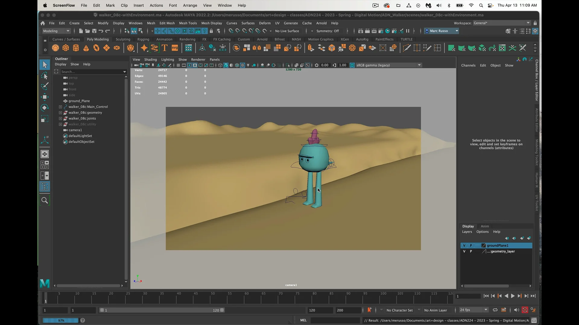 Playblast as Realtime Render