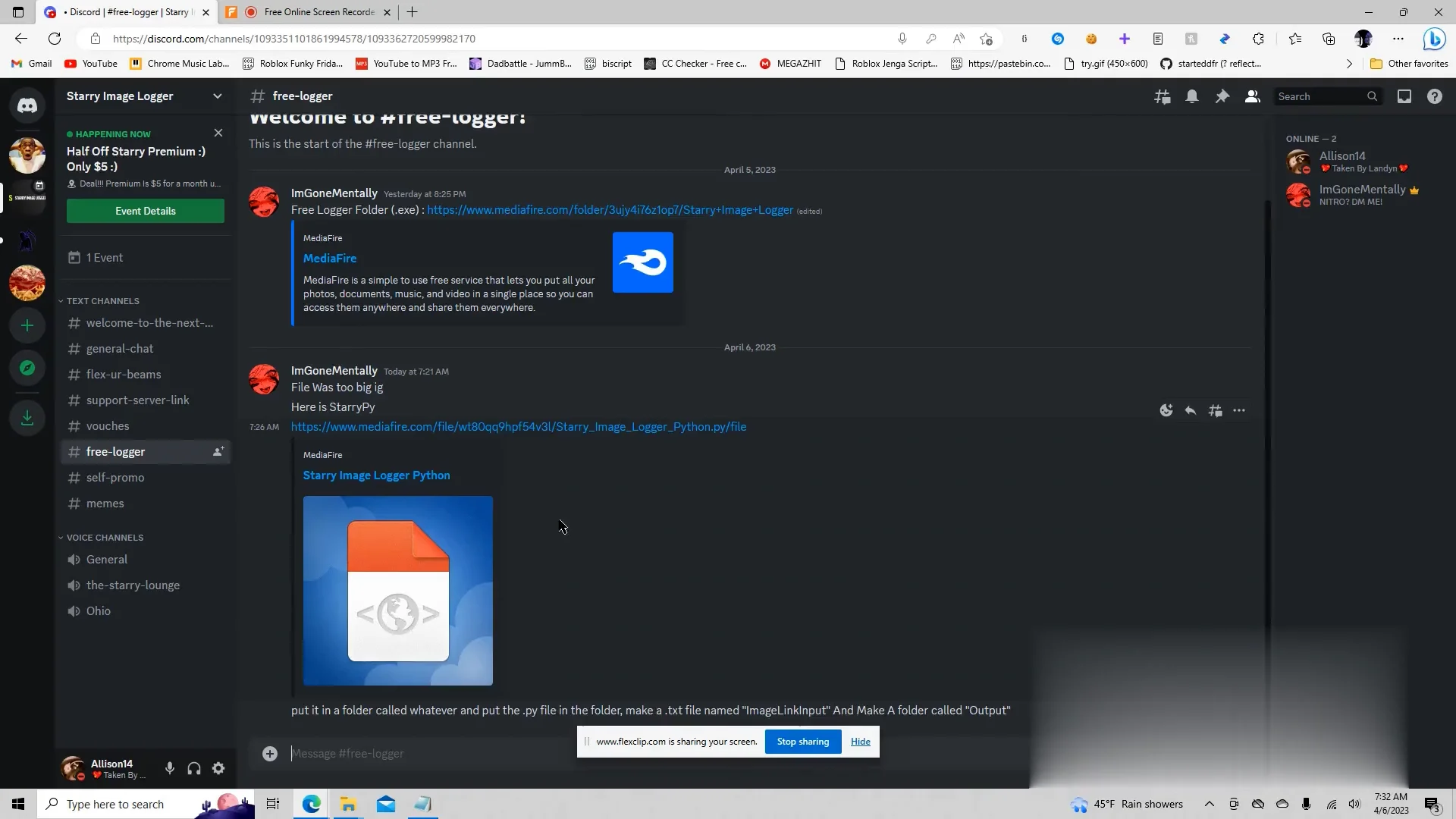 | Starry Image Logger Showcase | .gg/Mwtq6k9t39