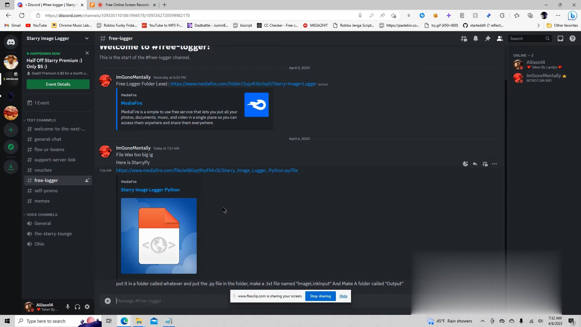 | Starry Image Logger Showcase | .gg/Mwtq6k9t39