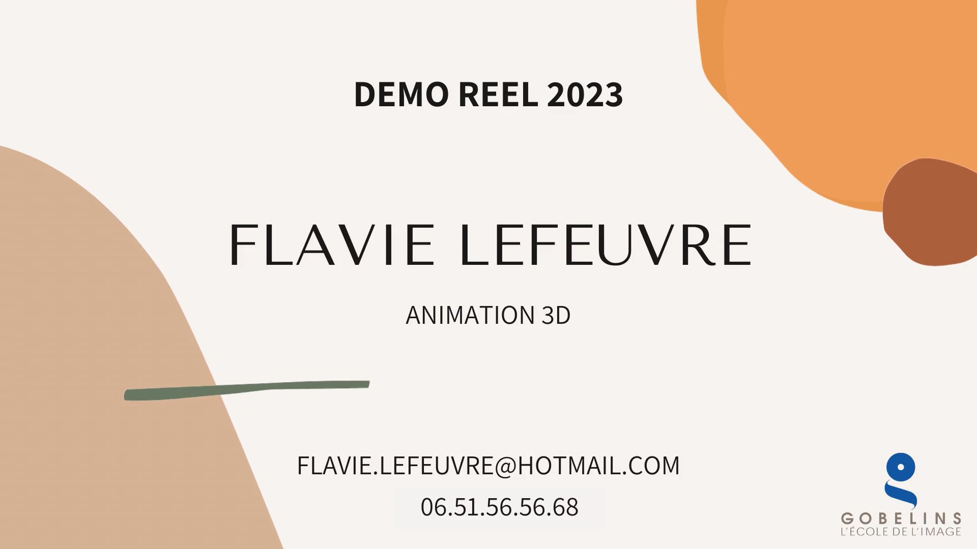 Flavie Lefeuvre Demo Reel 2023 on Vimeo