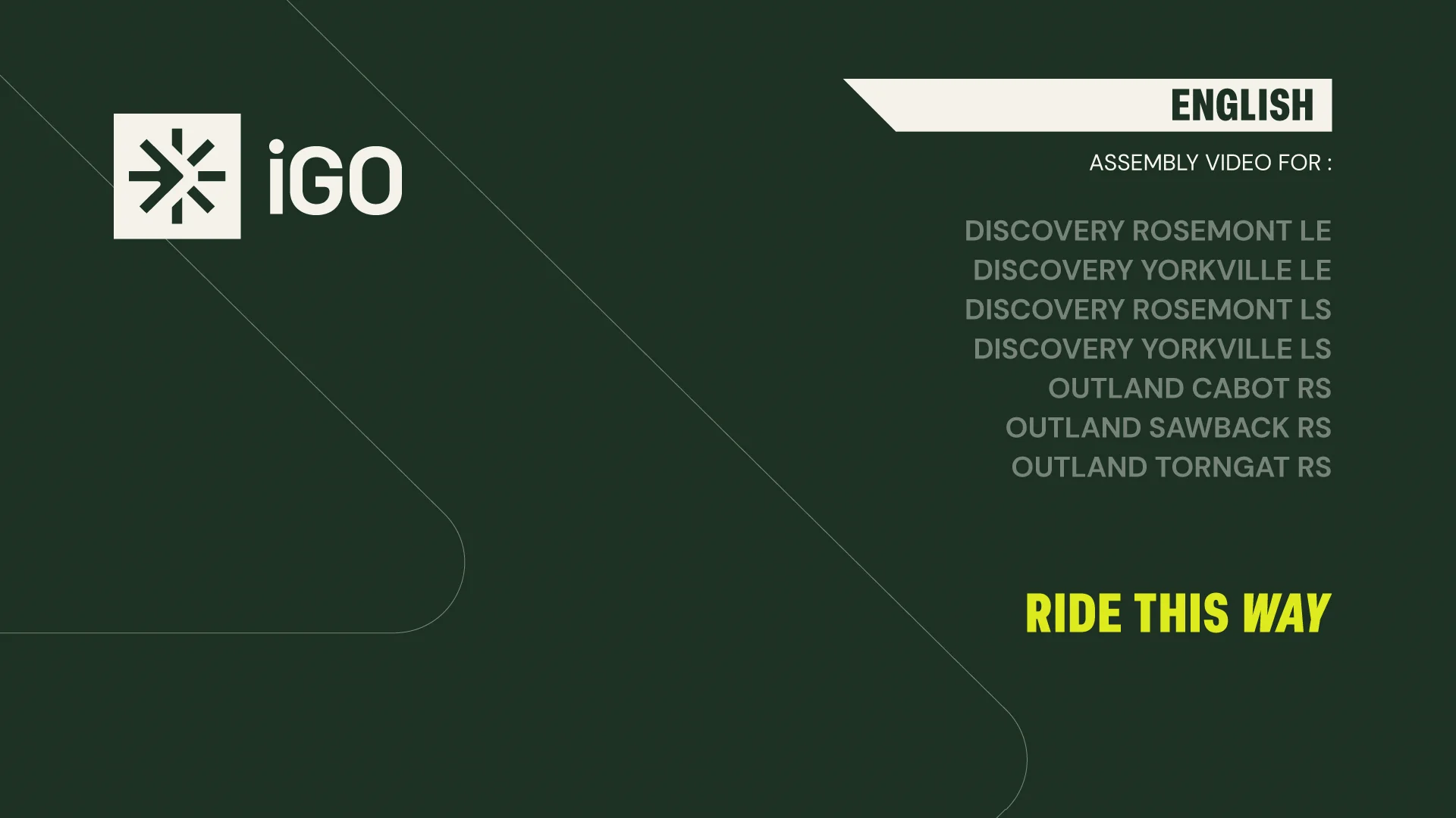 iGO 2023 premium eBikes - Assembly