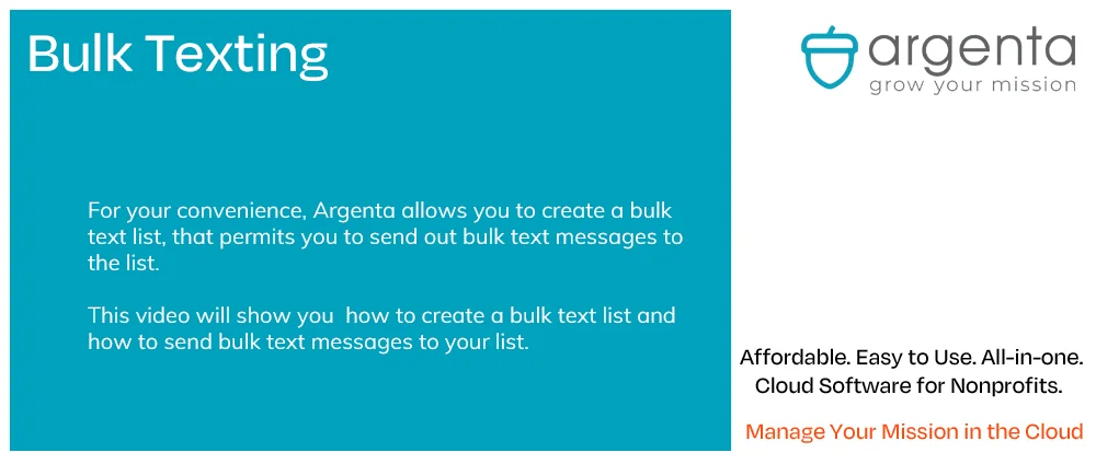 Bulk Texting on Vimeo