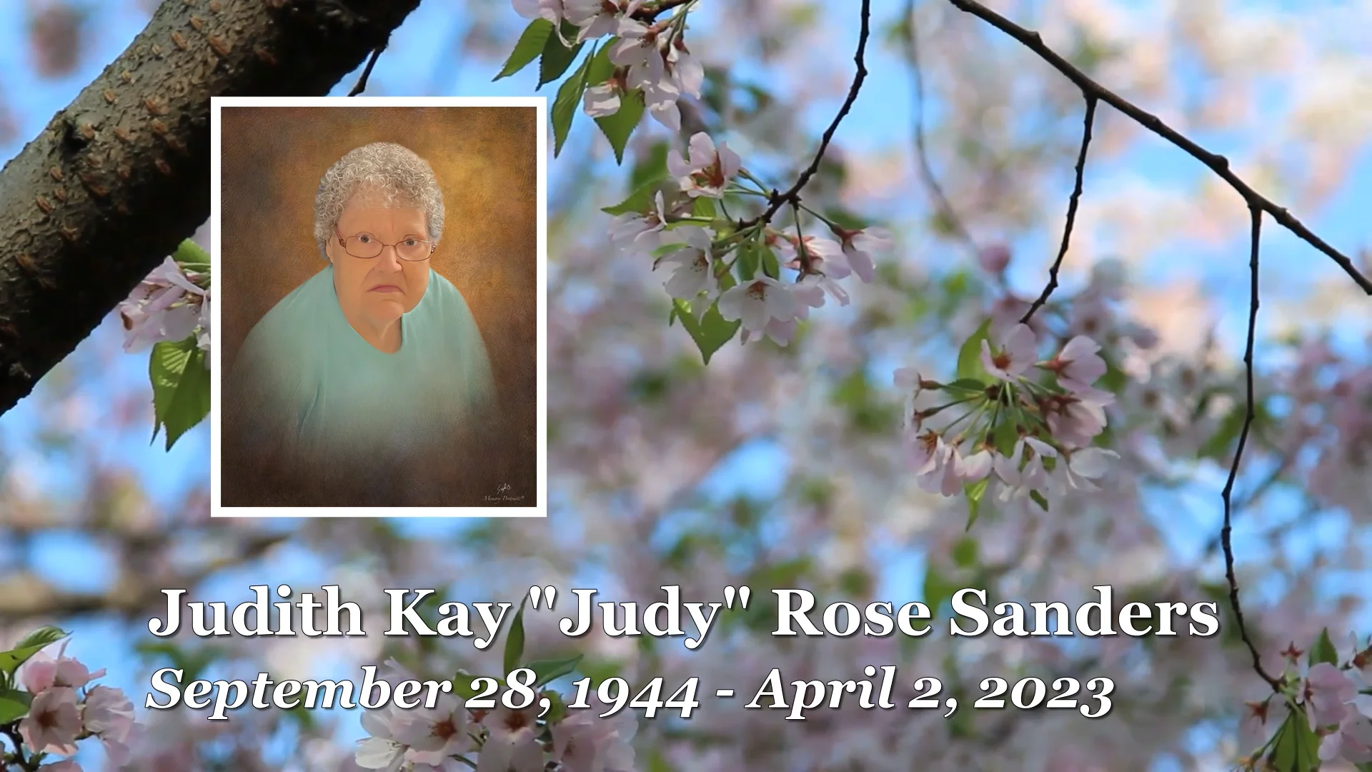 Judith Kay "Judy" Rose Sanders - Morgan & Nay Judy Sanders.mp4 on Vimeo