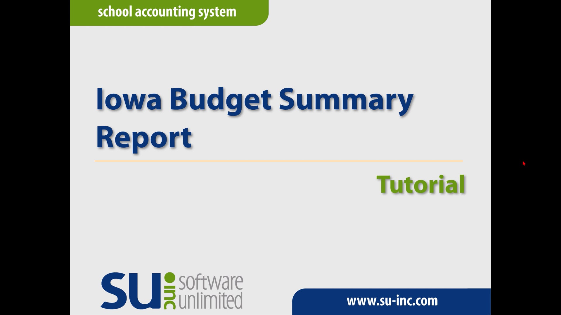 Training Tutorials - Iowa Budget Summary Report on Vimeo