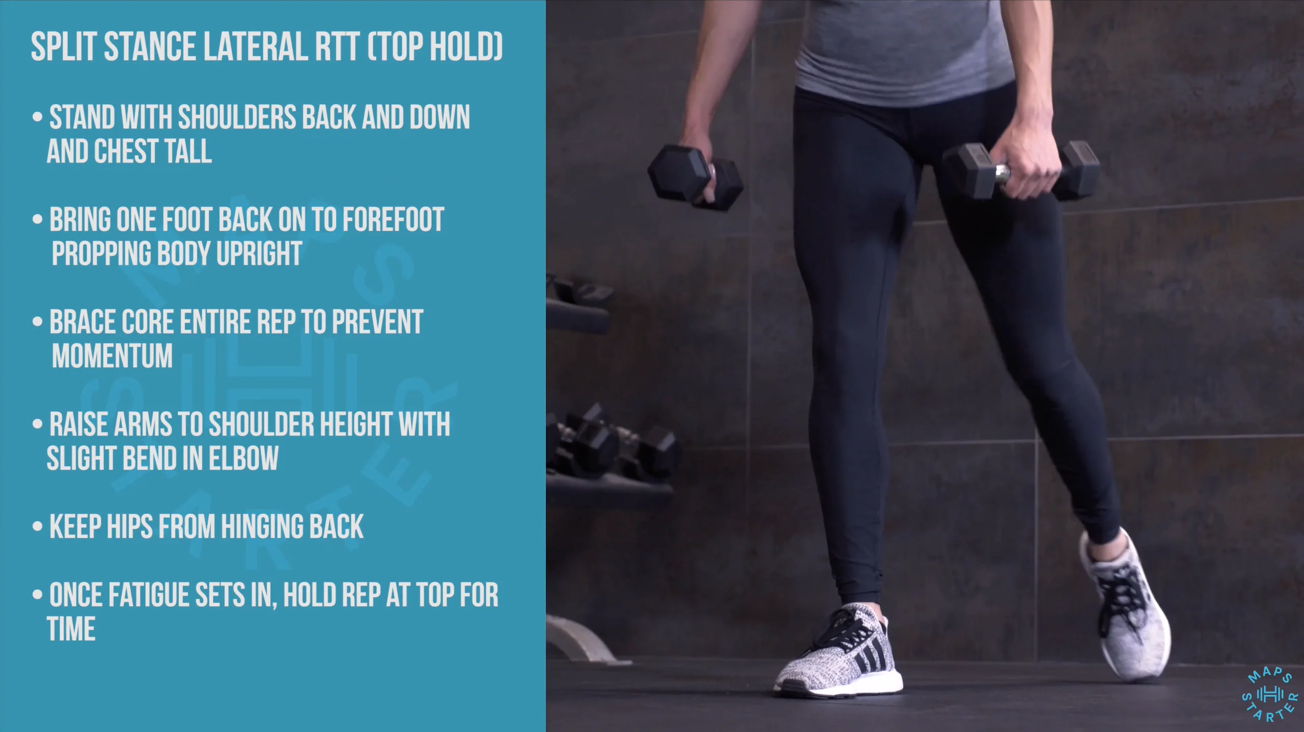 Split Stance Lateral RTT (Top Hold)