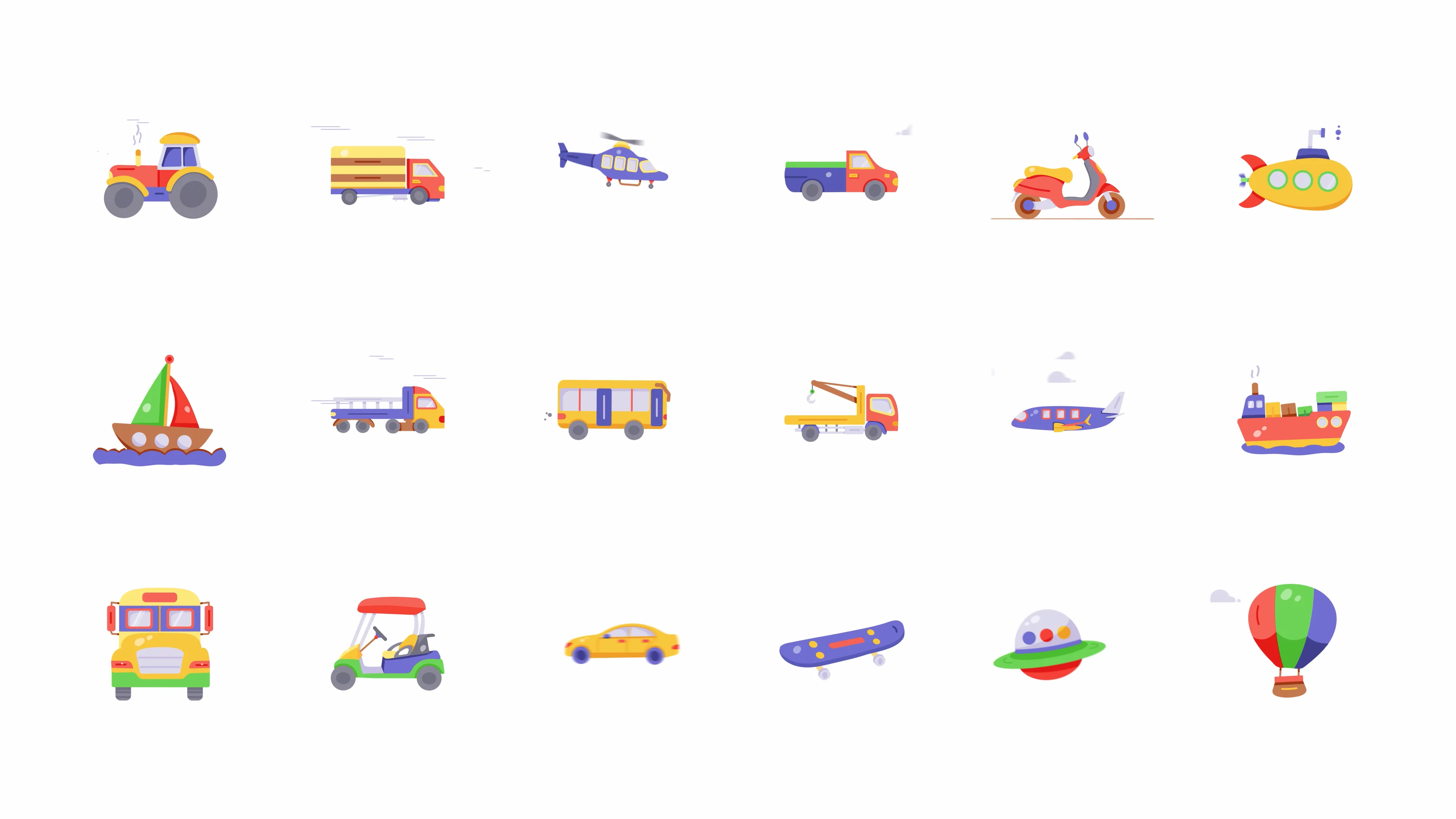 Animated Transport Icon Set on Vimeo