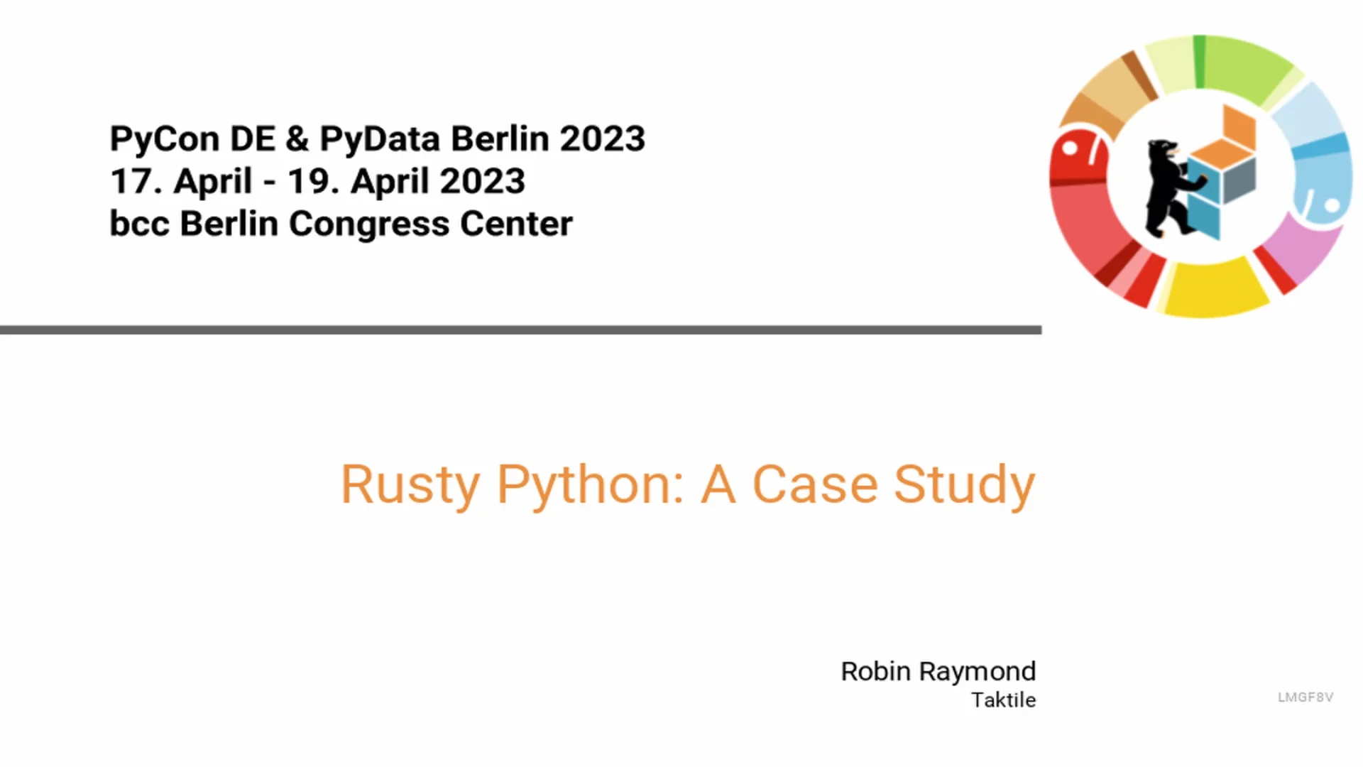 Robin Raymond: Rusty Python - A Case Study on Vimeo