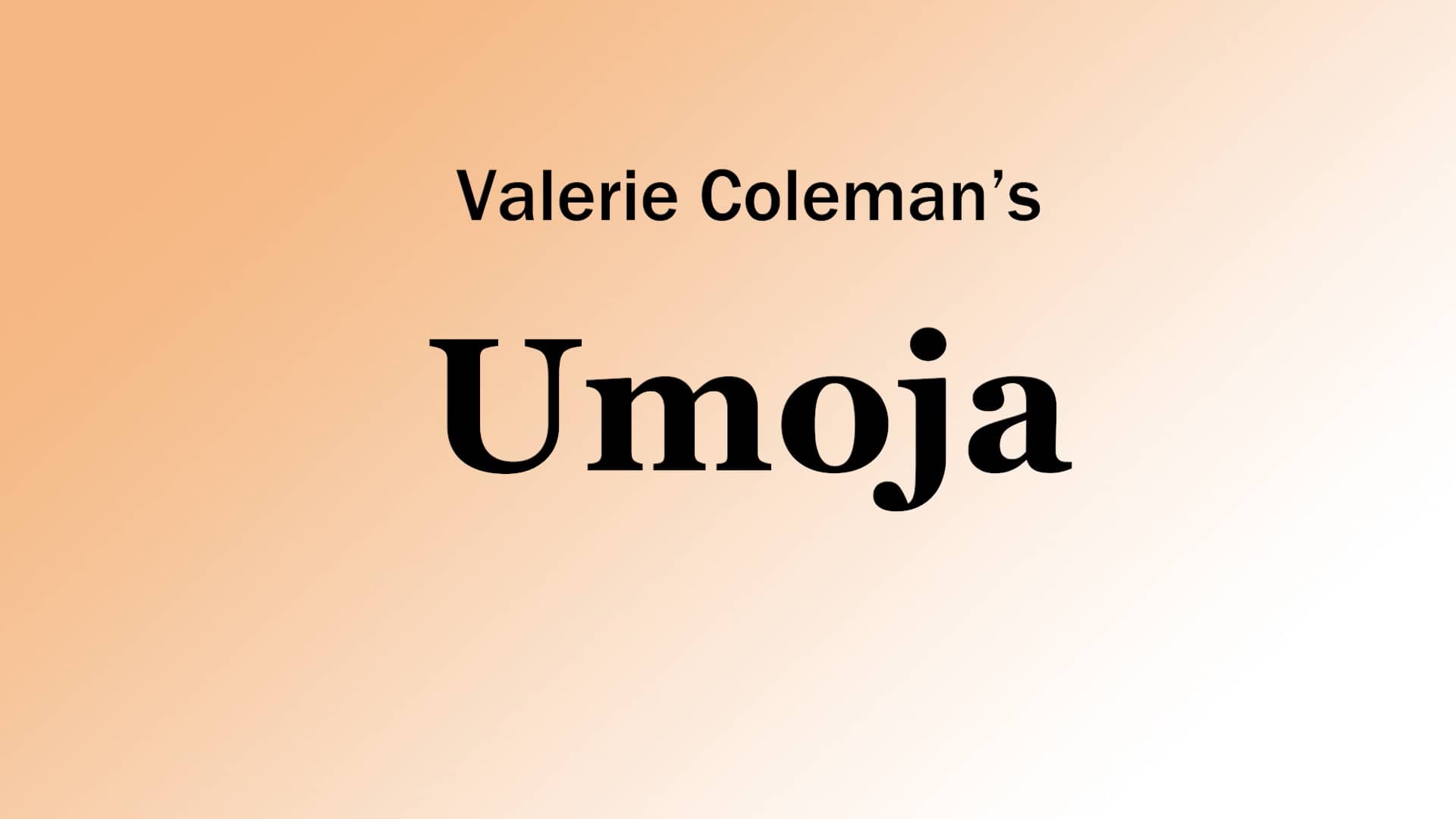 Valerie Coleman's "Umoja" on Vimeo