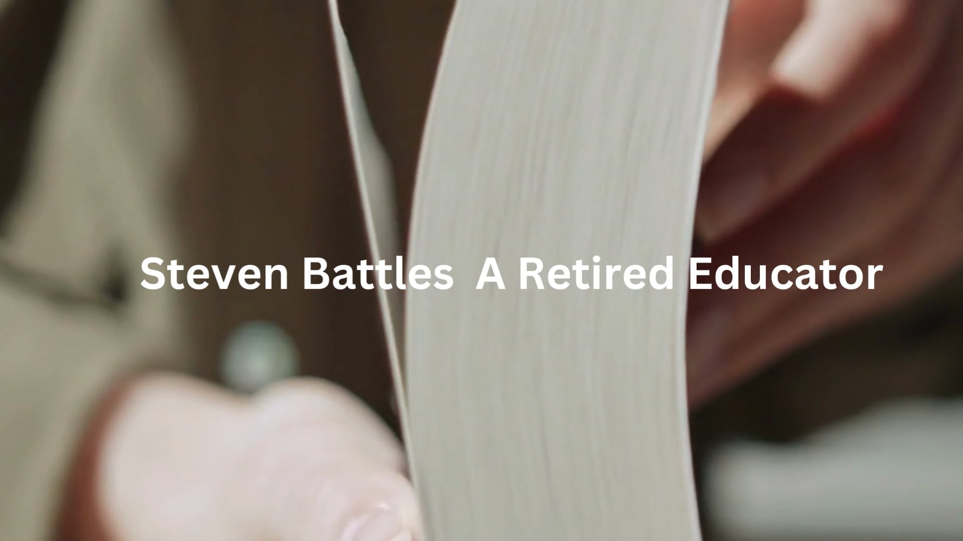 Steven Battles A Retired Educator on Vimeo