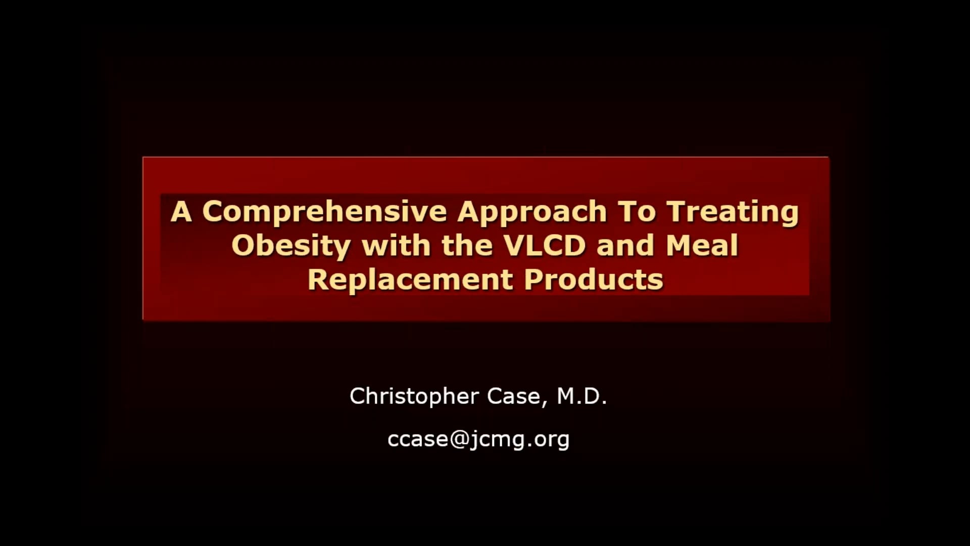A Comprehensive Approach to Treating Obesity with the VLCD and Meal ...