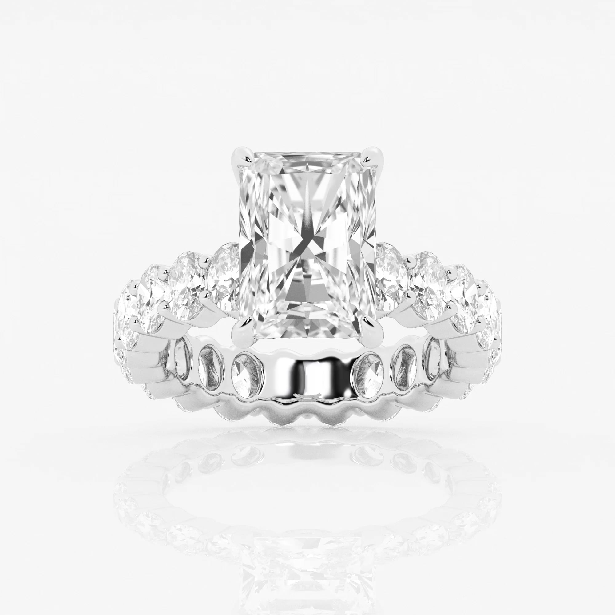 7 1/3 ctw Radiant Lab Grown Diamond Eternity Engagement Ring ...