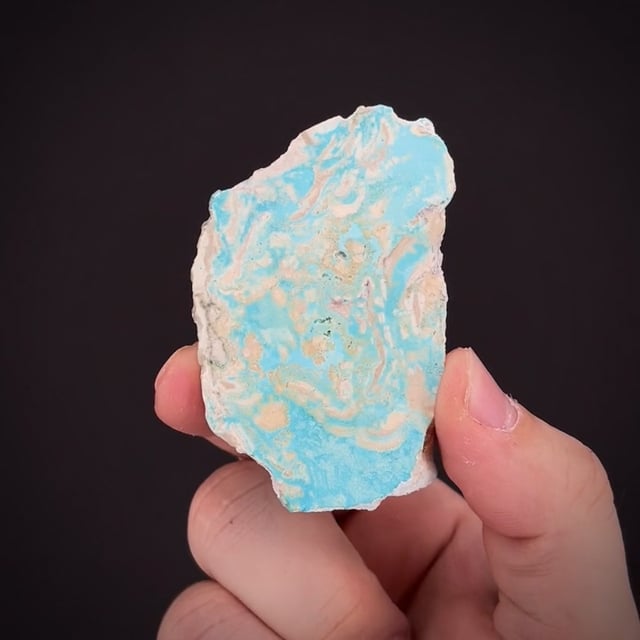 Turquoise polished slice | Mona Lisa Mine, Porter Mtn., Gilham, Polk Co ...