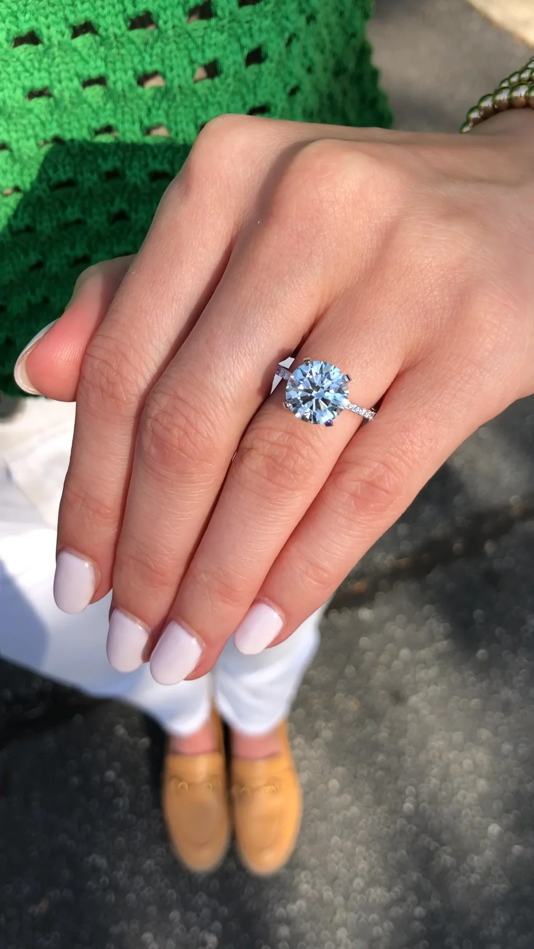 3.5 carat Round Diamond Engagement Ring Ascot Diamonds