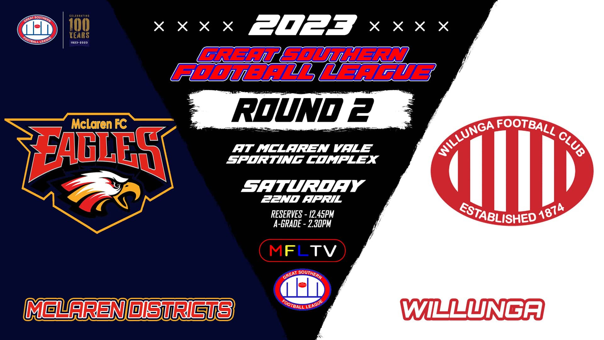 Round 2 - A-Grade - McLaren Districts Vs Willunga At McLaren Vale ...