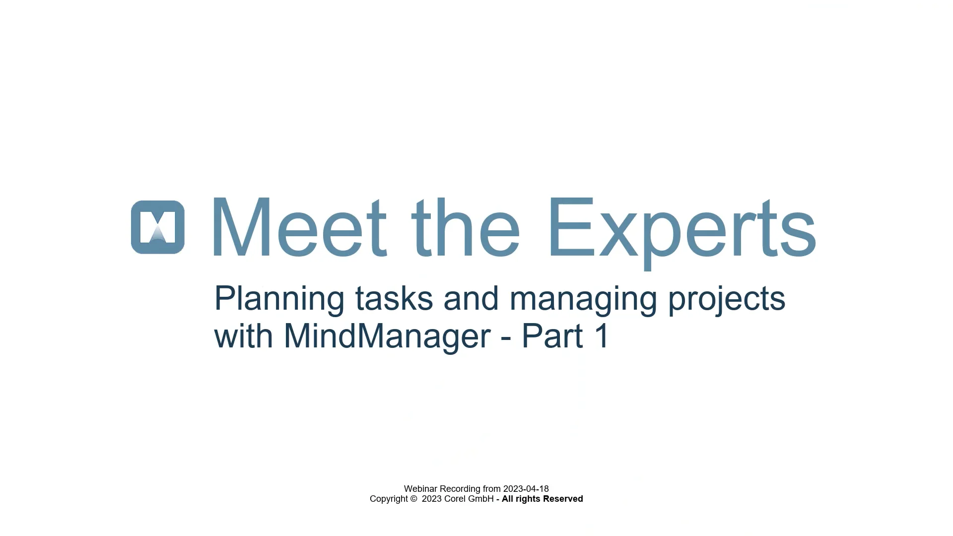 2023-04-18 - MindManager MtE - Planning tasks and managing projects with MindManager - Part 1 ...