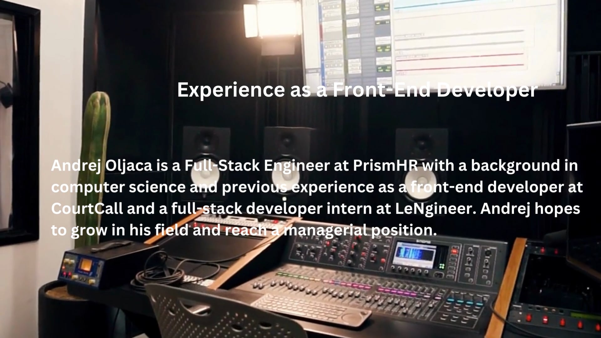 Andrej Oljaca A Full-Stack Engineer on Vimeo