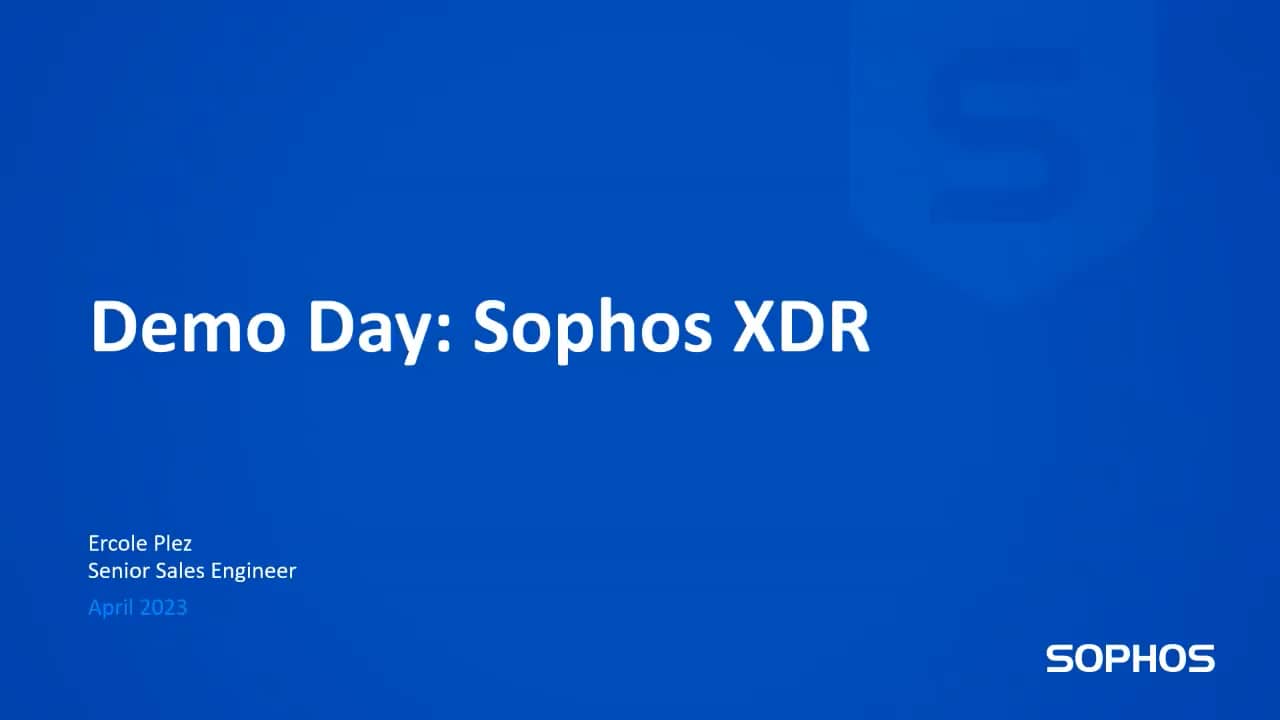Demo Series: Sophos XDR on Vimeo