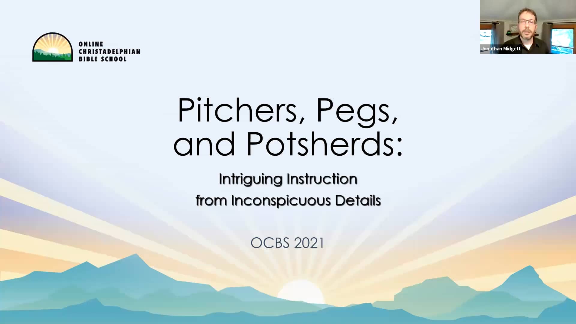 Jonathan Midgett - Pitchers, Pegs, and Potsherds Intriguing Instruction ...