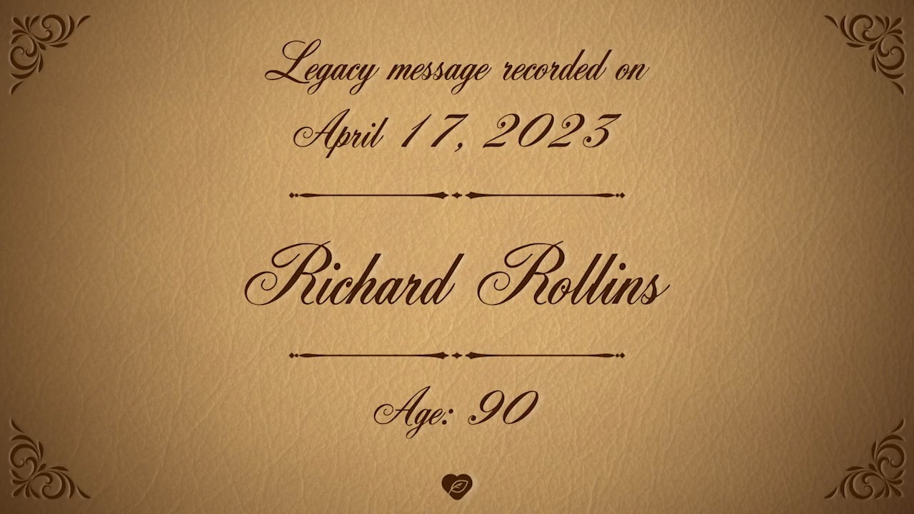 Richard Rollins ~ Legacy Message on Vimeo