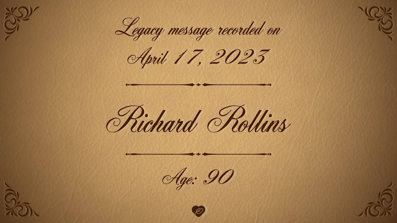 Richard Rollins ~ Legacy Message on Vimeo