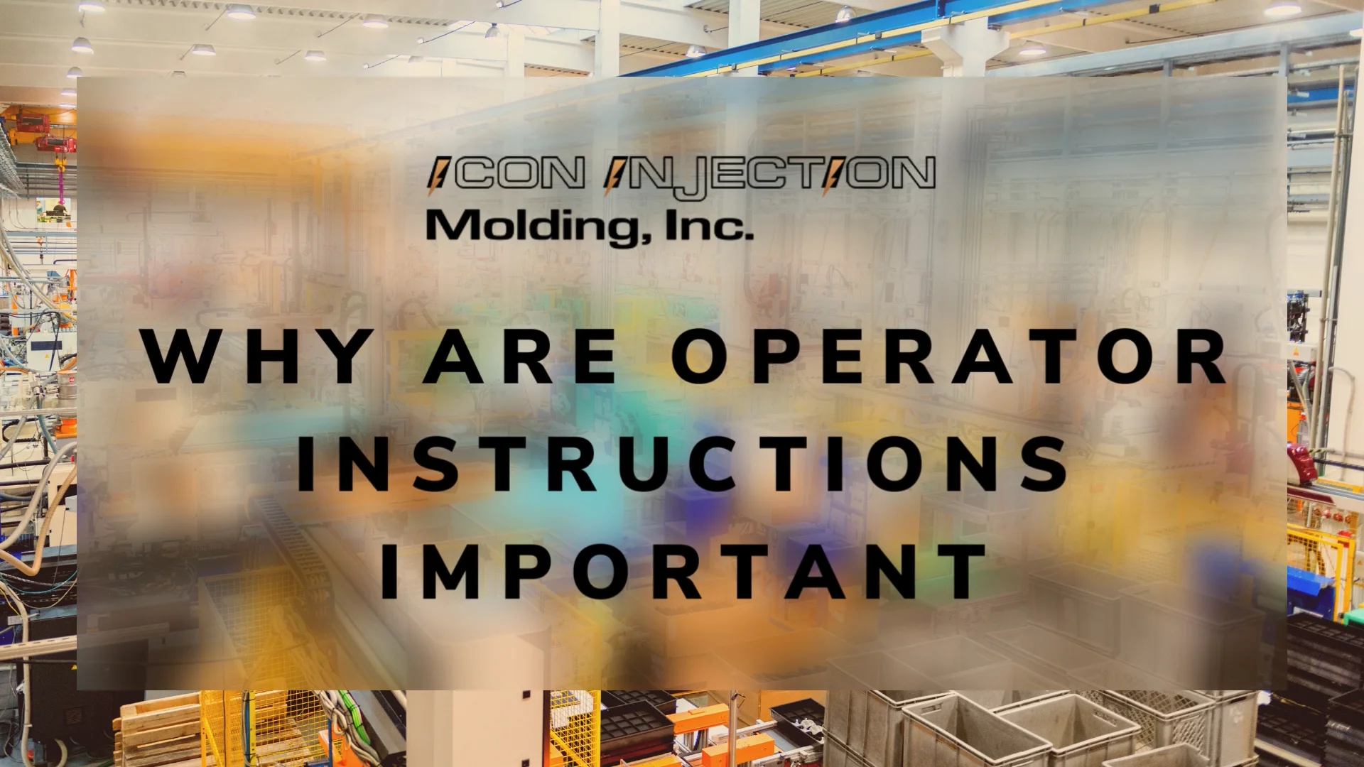 The Importance of Operator Instructions on Vimeo