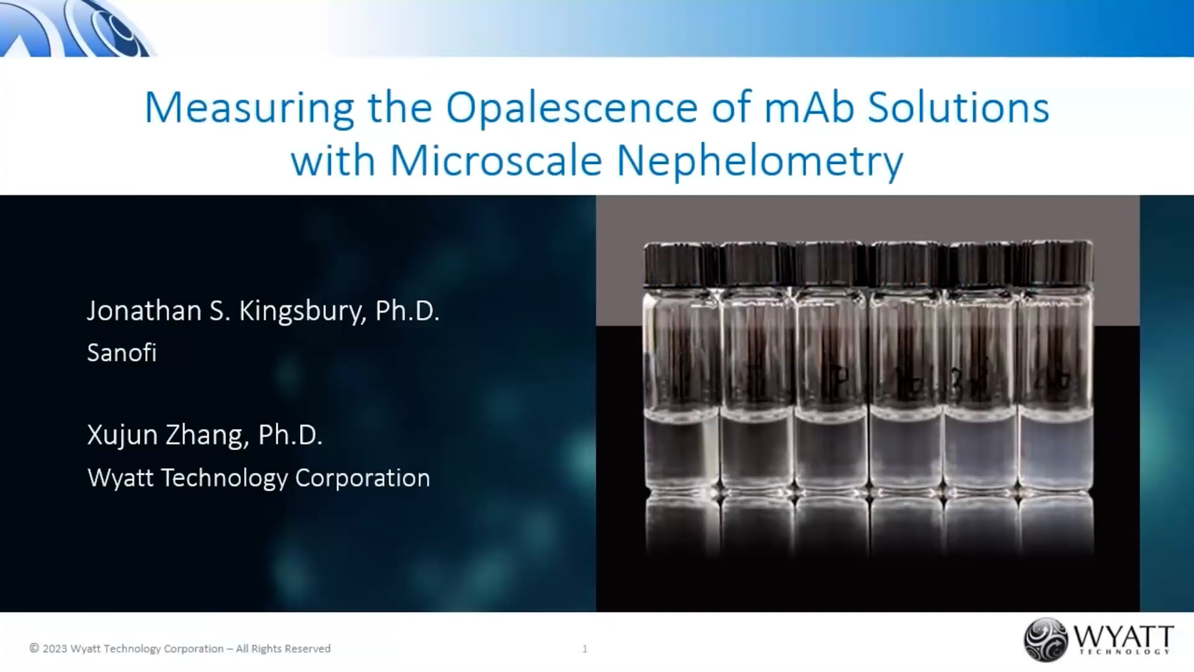 Measuring the Opalescence of mAb Solutions with Microscale Nephelometry ...