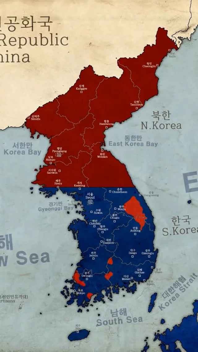 Korean War Map Animation