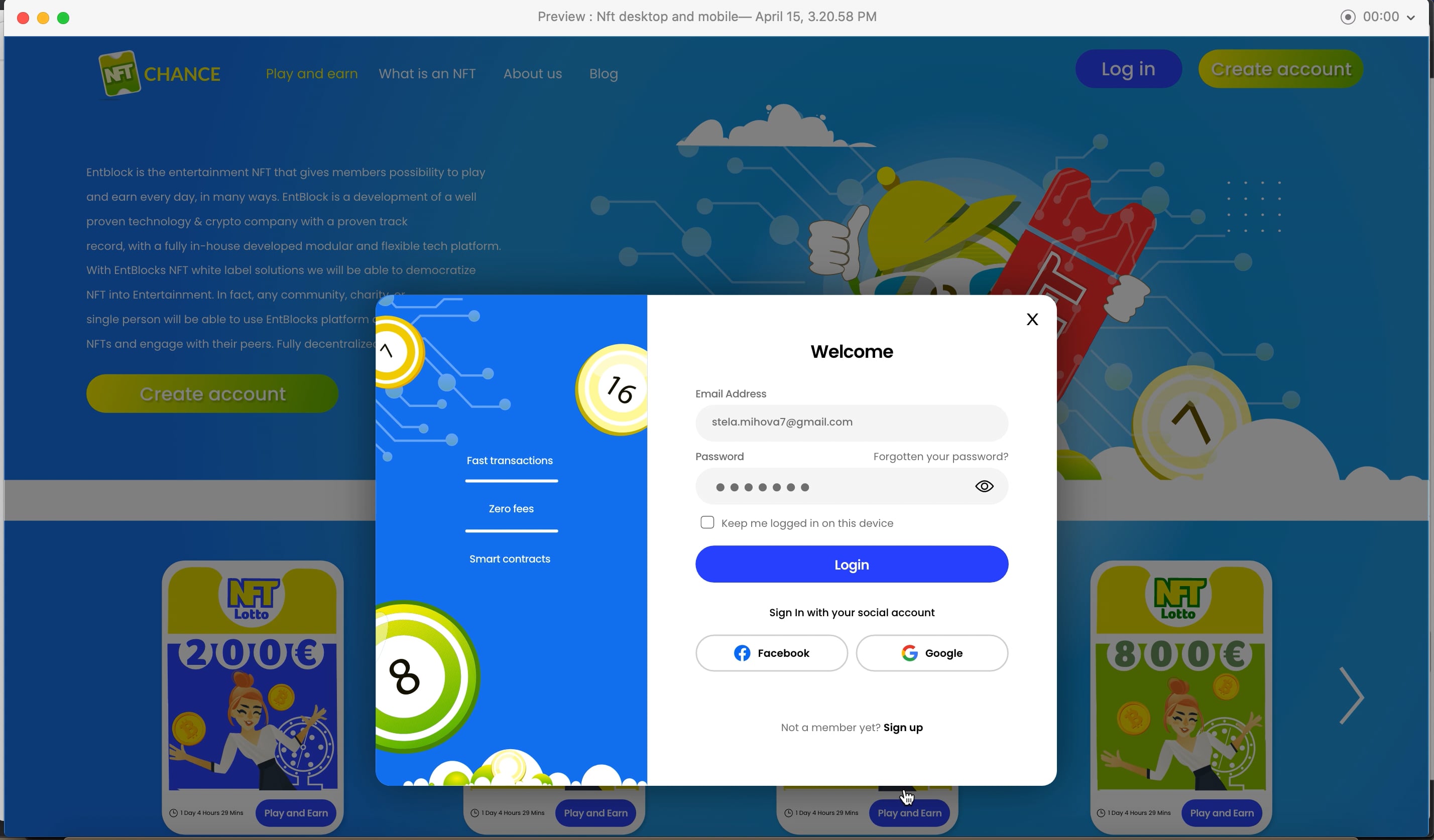 Reset password on Vimeo