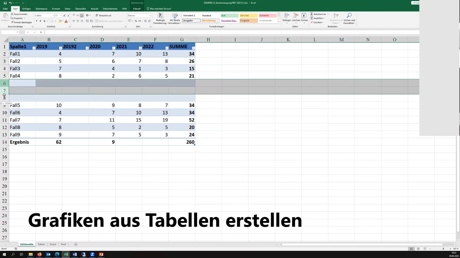 Grafiken aus Tabellen erstellen on Vimeo