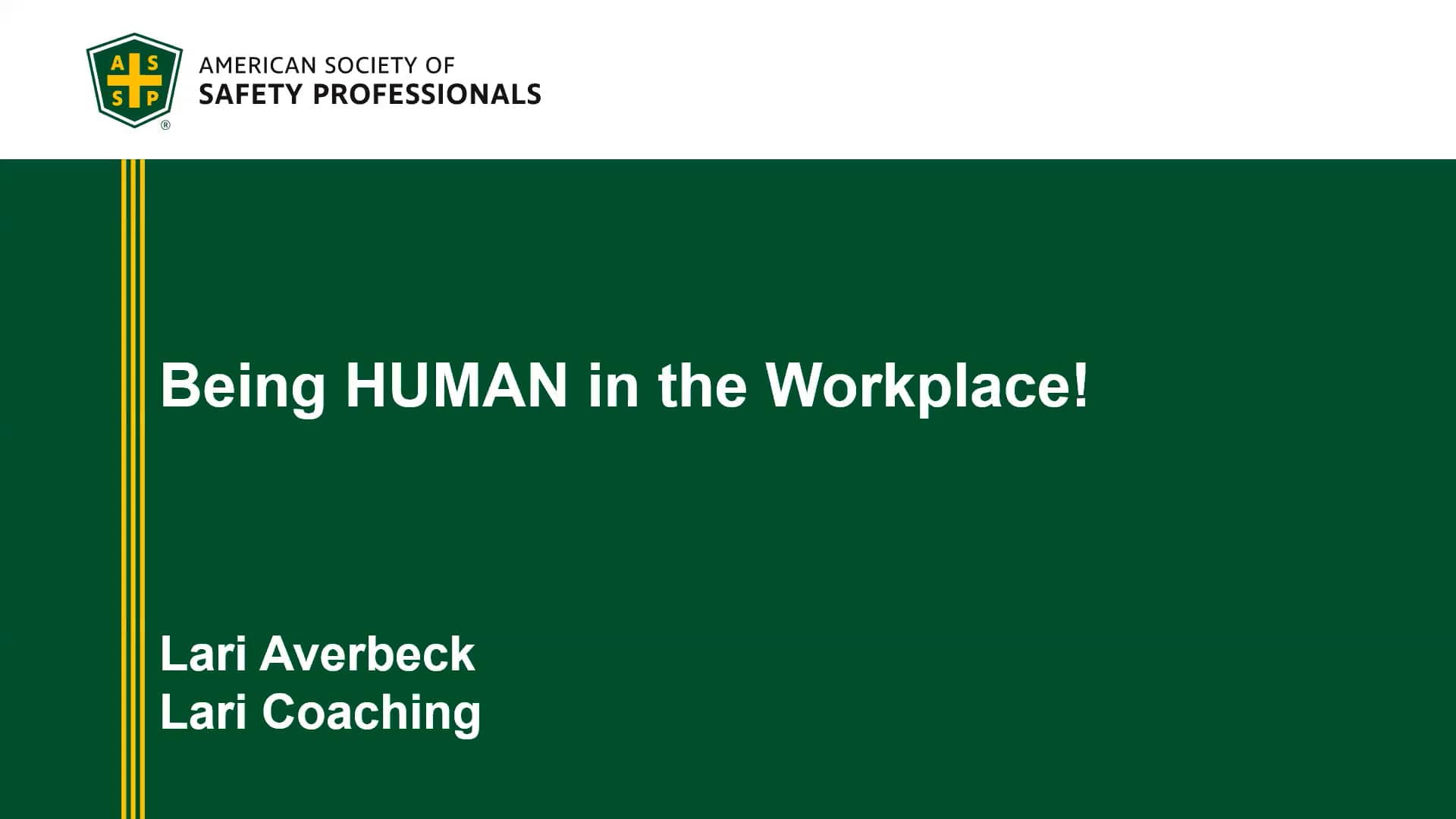 Being HUMAN in the Workplace! on Vimeo