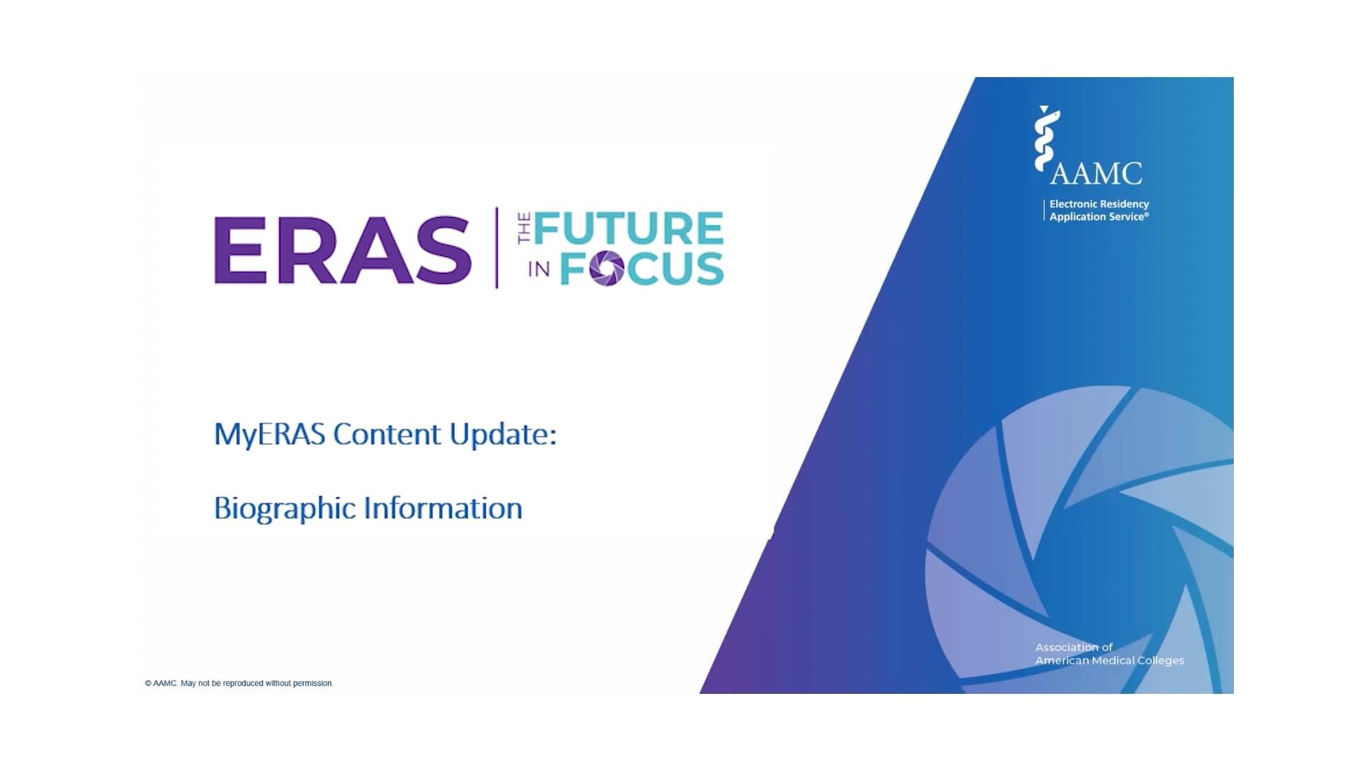 MyERAS Application Geographic Information Updates on Vimeo