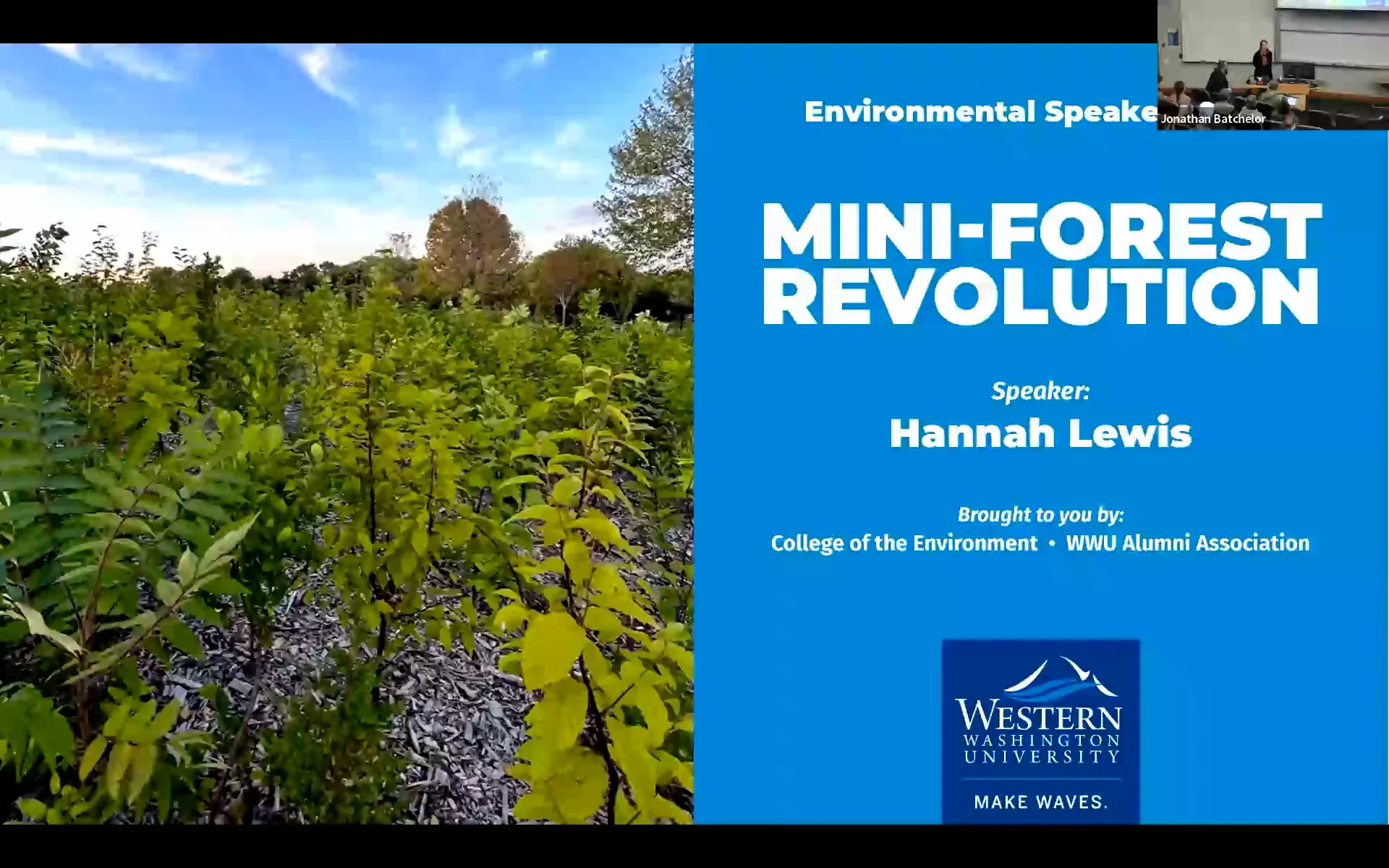 Environmental Speaker Series Presents: Mini-Forest Revolution