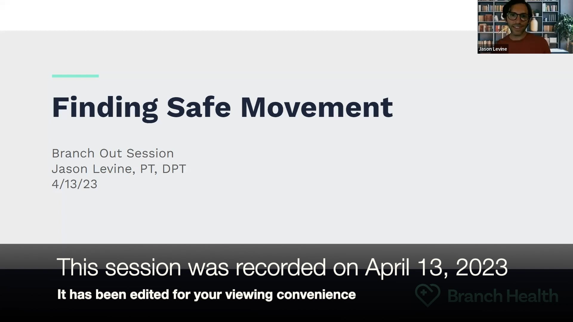 Branch Out_ Finding Safe Exercise on Vimeo