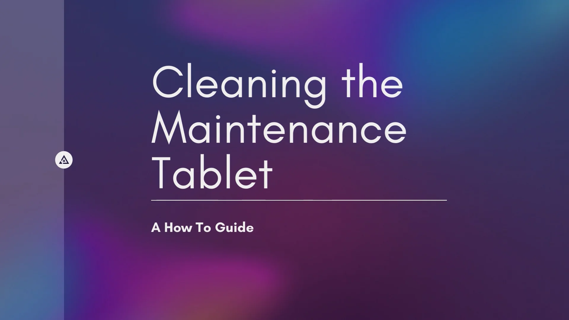 Cleaning the Maintenance Tablets on Vimeo