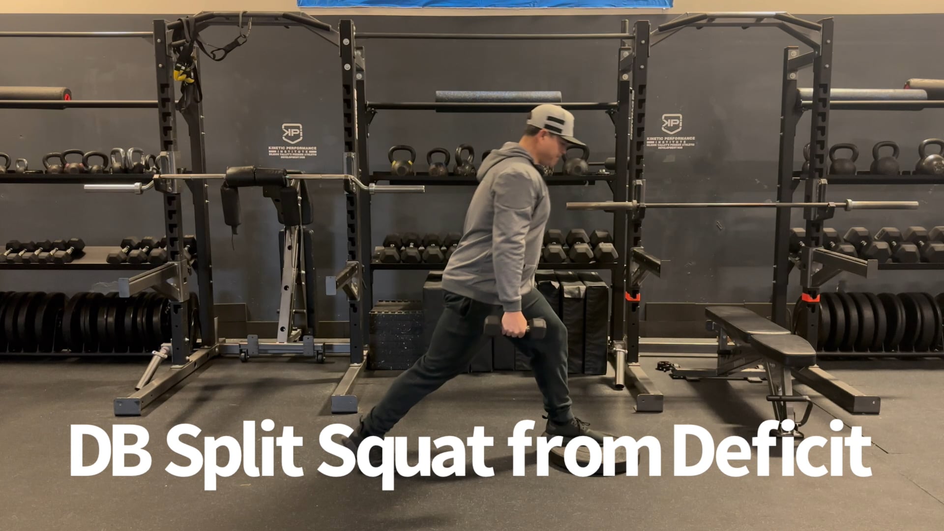 DB Split Squat from Deficit on Vimeo