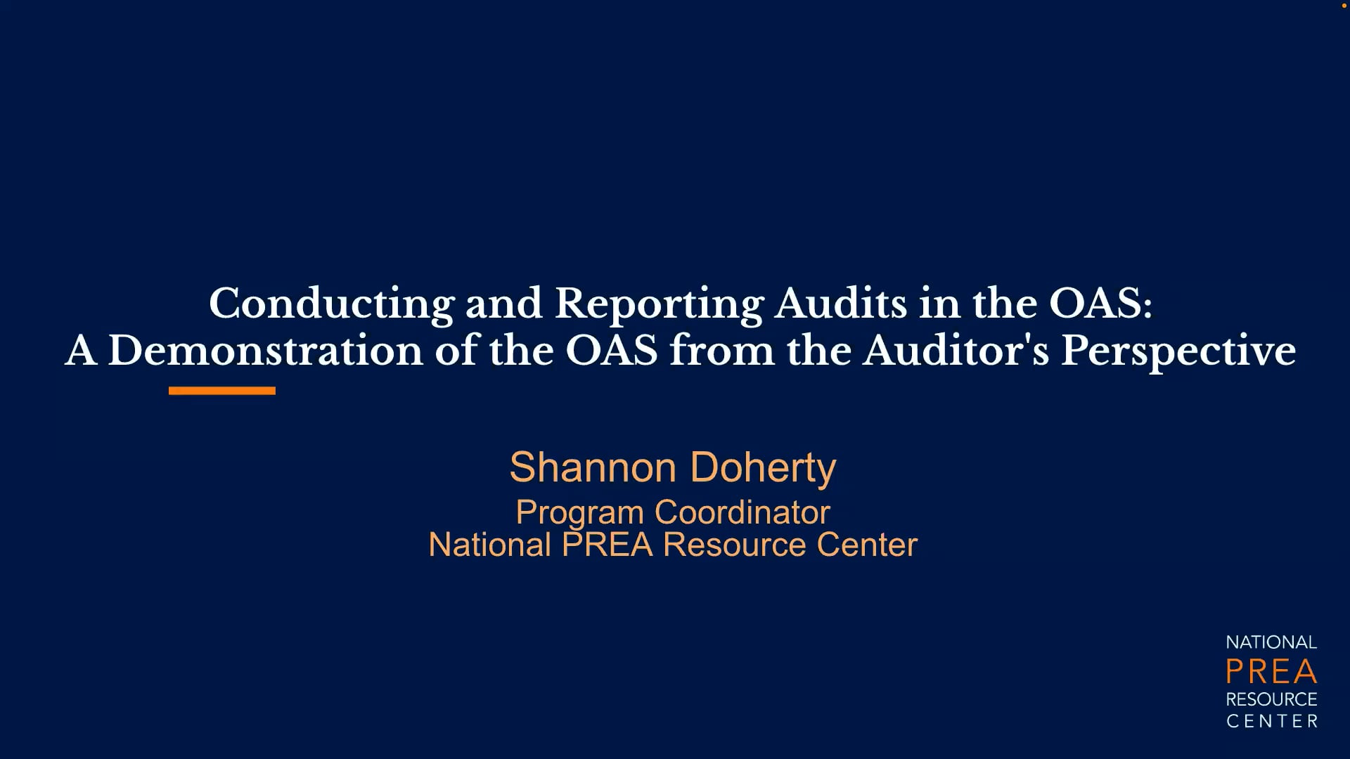 Conducting and Reporting Audits in the OAS: A Demonstration of the OAS ...