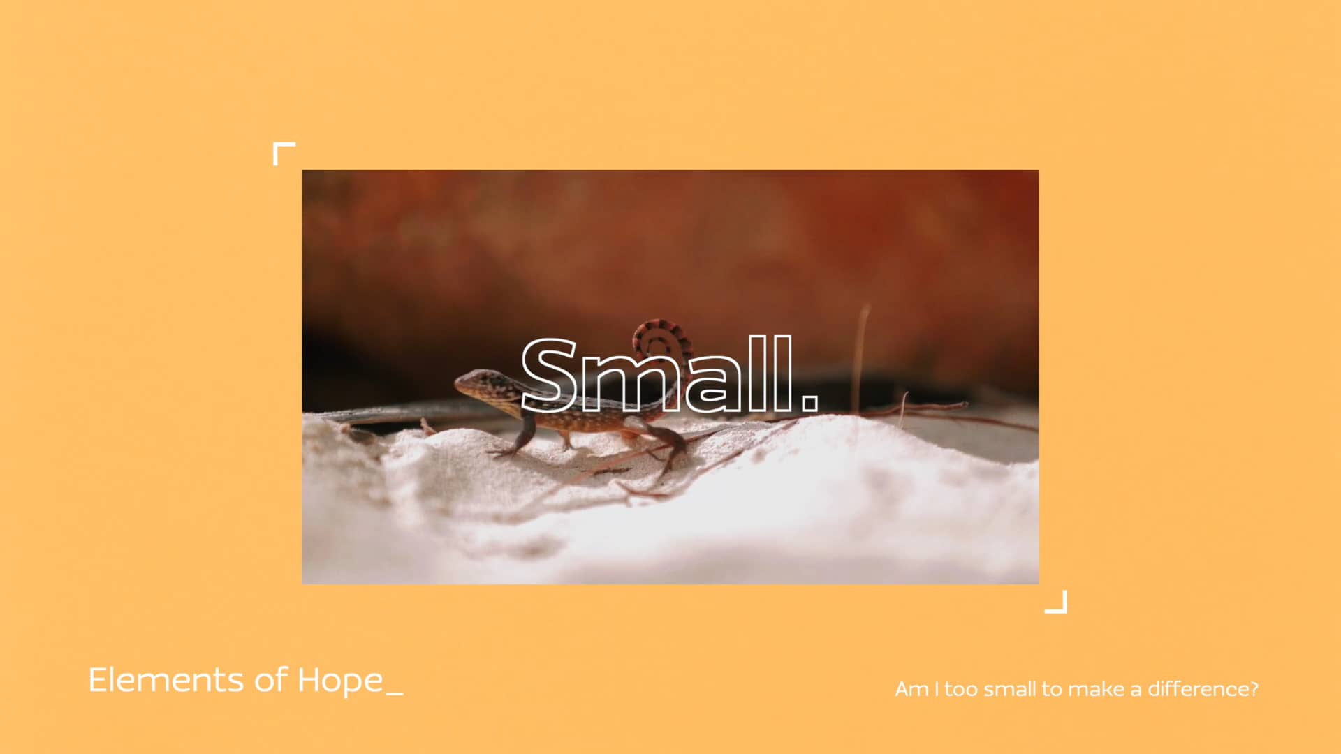 Am I too small to make a difference? on Vimeo